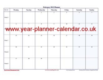 2016 Calendar | 2016 Month Week Day Planners | Free 2016 Calendar